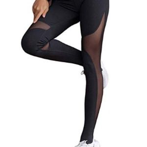 KraftKreations | Pants & Jumpsuits | Womens High Waist Mesh Yoga Pants ...